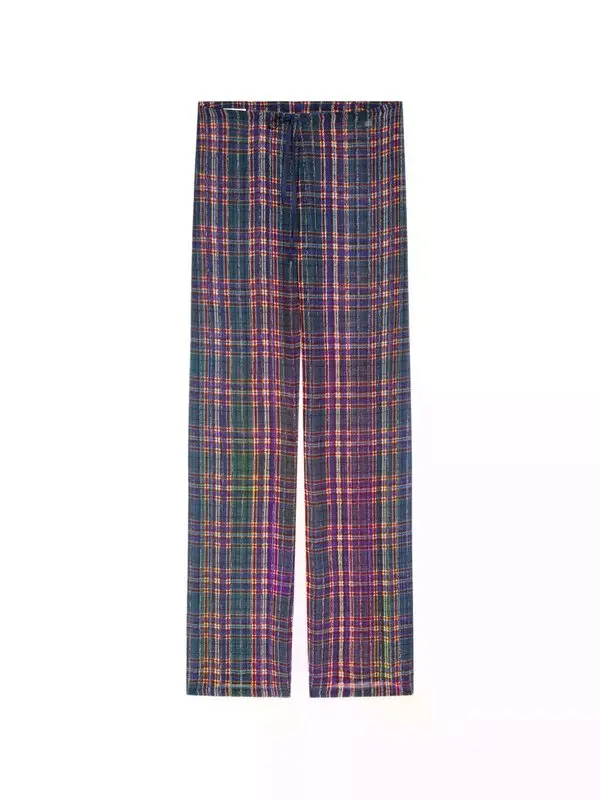 Dries Van Noten Elasticated Lurex Pants - Blue