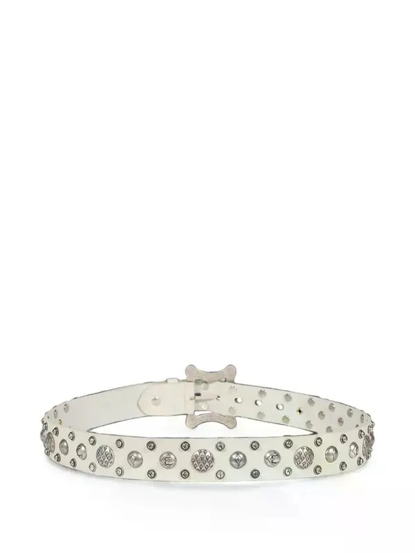 THUG CLUB Dragon Stud-embellished Belt - Neutrals