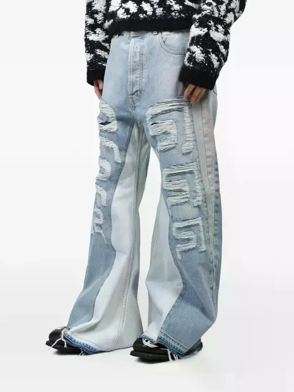 RRR123 Distressed Patchwork Jeans