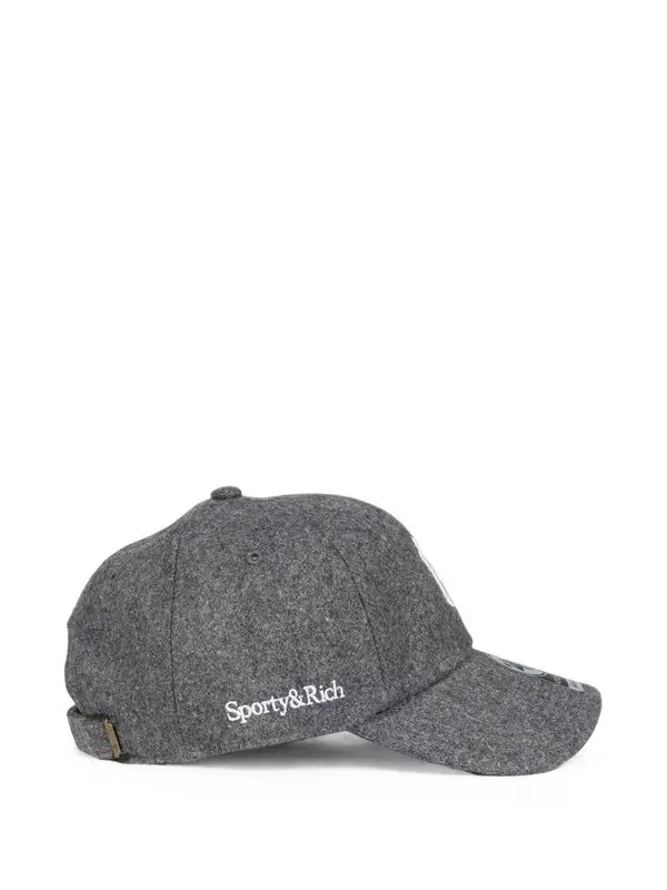 SPORTY & RICH Yankees Serif Wool-blend Baseball Cap