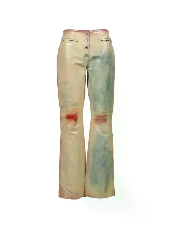 LA MASKARADE Painted Leather Trousers