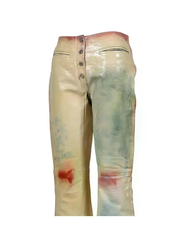 LA MASKARADE Painted Leather Trousers