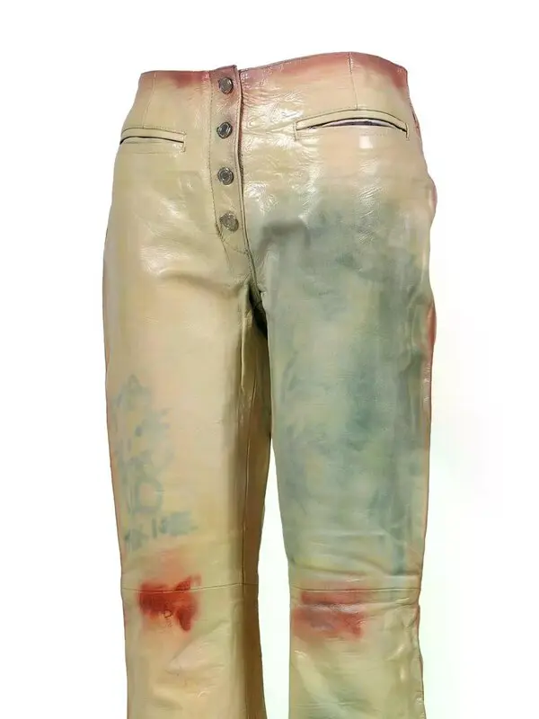 LA MASKARADE Painted Leather Trousers