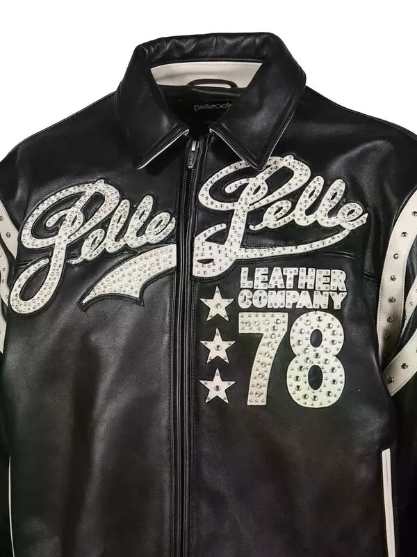 PELLE PELLE Studded Logo-patch Jacket