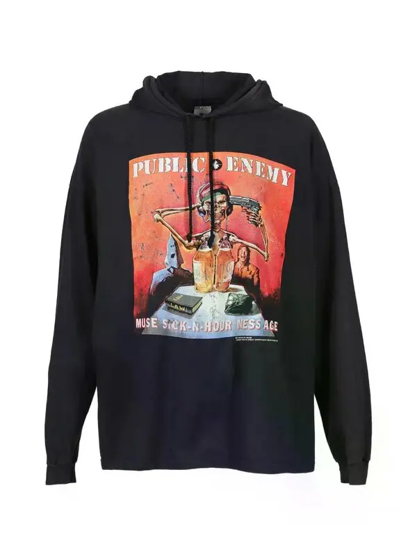 EARTHLING COLLECTIVE Public Enemy Graphic-print Hoodie