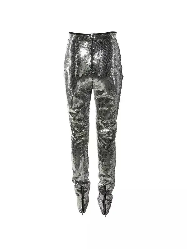 David Koma Sequinned Slim-fit Trousers