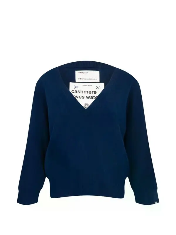 Extreme Cashmere N°491 Pearl V-neck Sweater - Blue