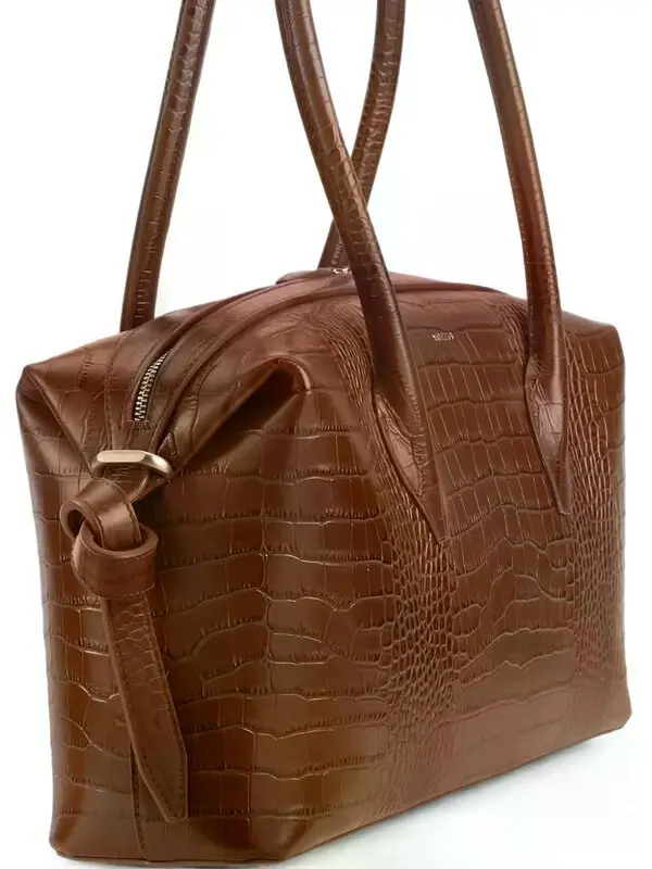Yuzefi Brioche Croc-effect Leather Shoulder Bag