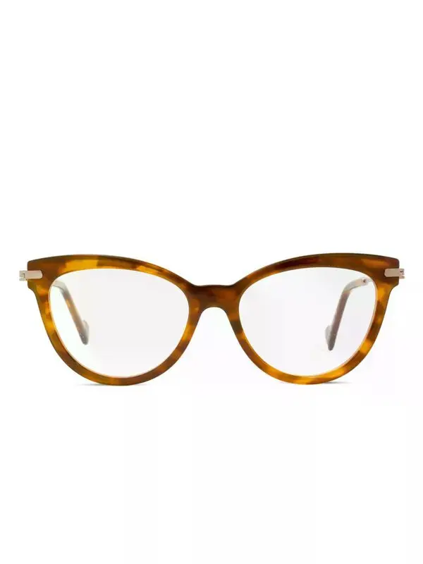 Moncler Tortoiseshell-effect Cat-eye Frame Glasses - Brown