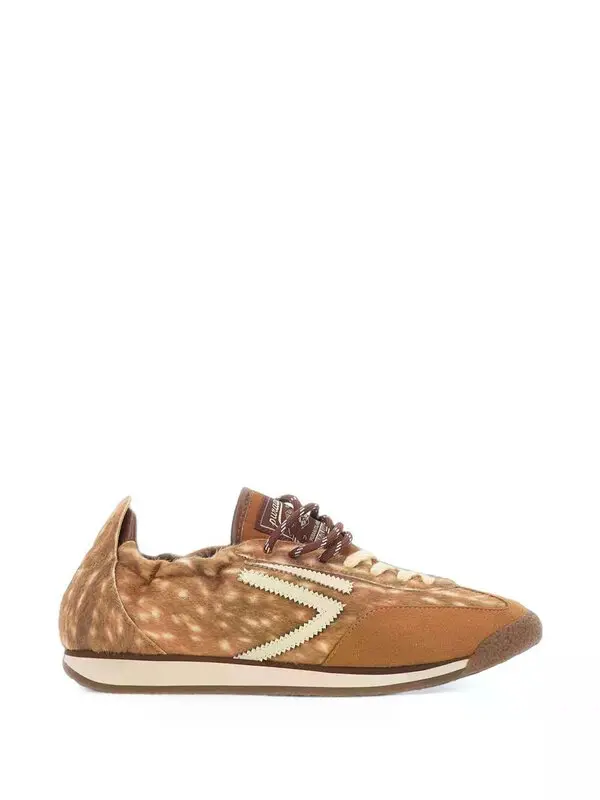 PURAAI Panther Animal-print Low-top Sneakers - Brown