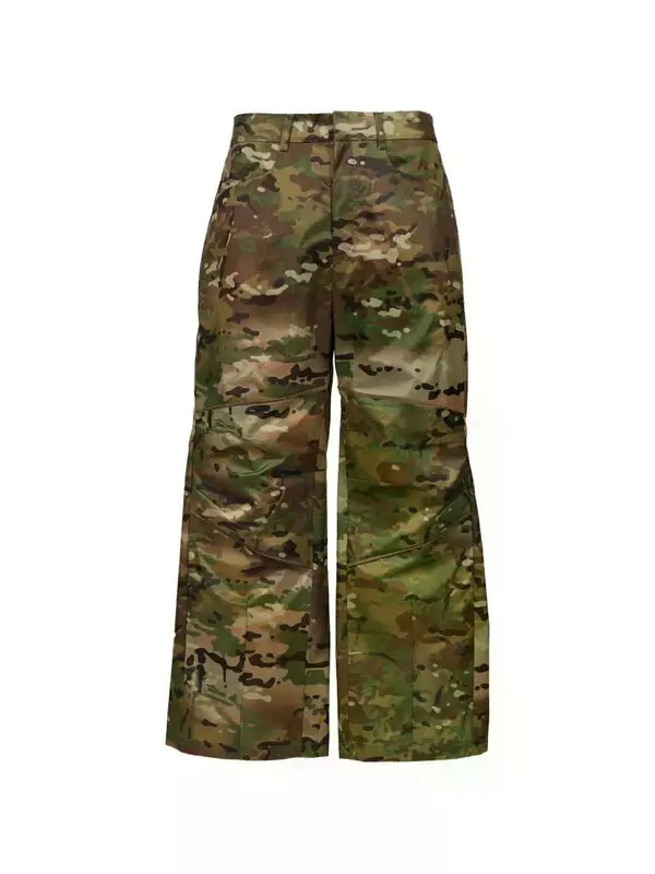 XLIM Ep.9 01 Camouflage-print Wide-leg Trousers