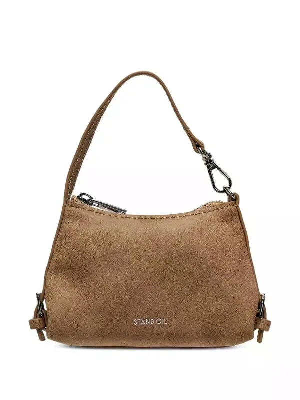 STAND OIL Logo-print Pouch Keyring - Brown