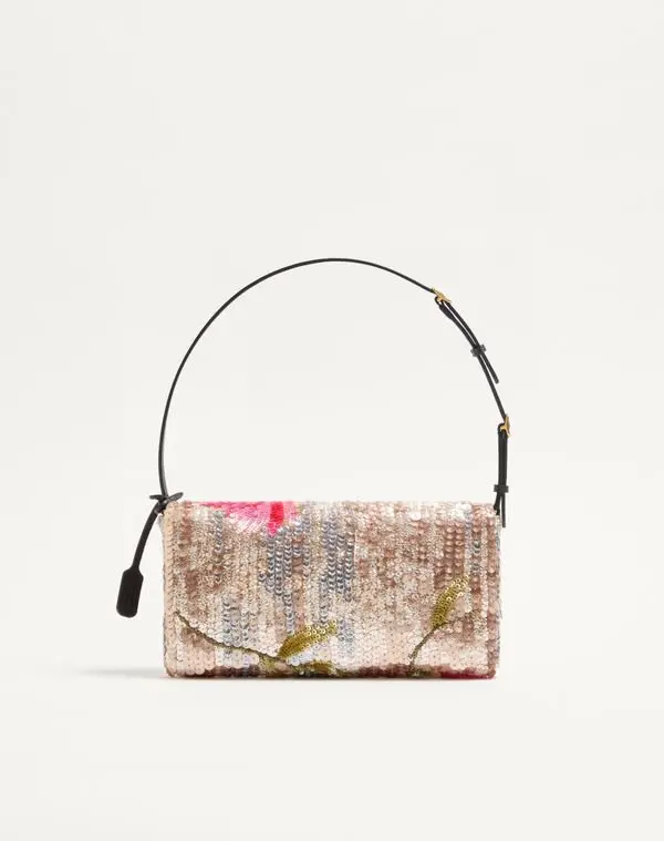 Valentino Garavani Devain Small Embroidered Shoulder Bag