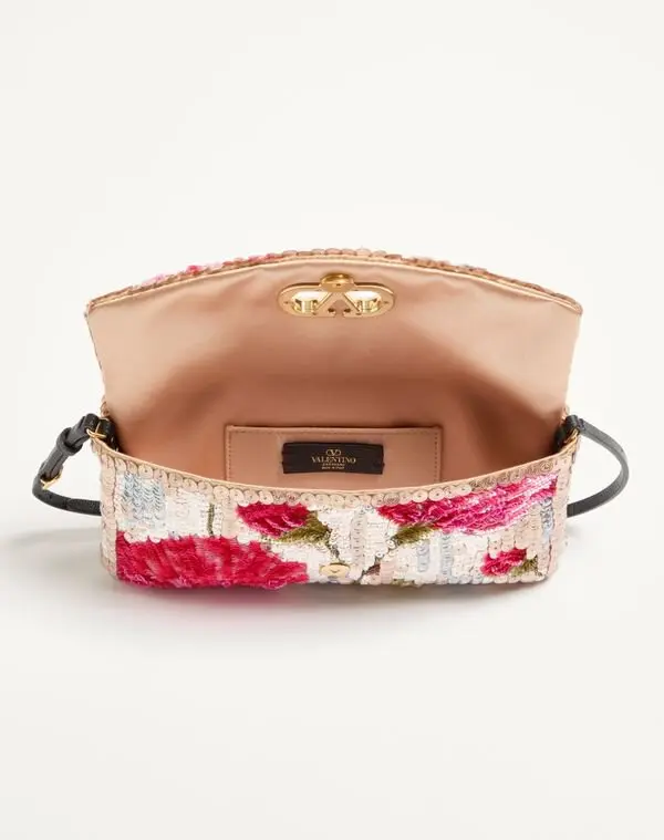 Valentino Garavani Devain Small Embroidered Shoulder Bag