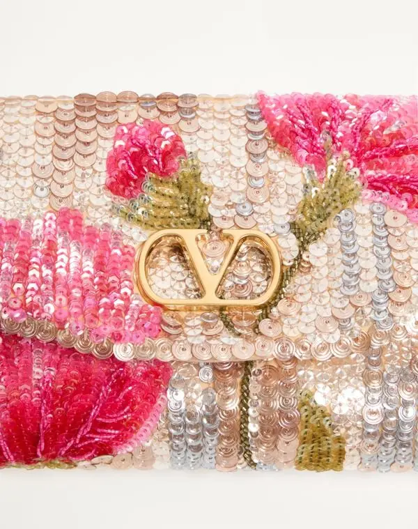 Valentino Garavani Devain Small Embroidered Shoulder Bag