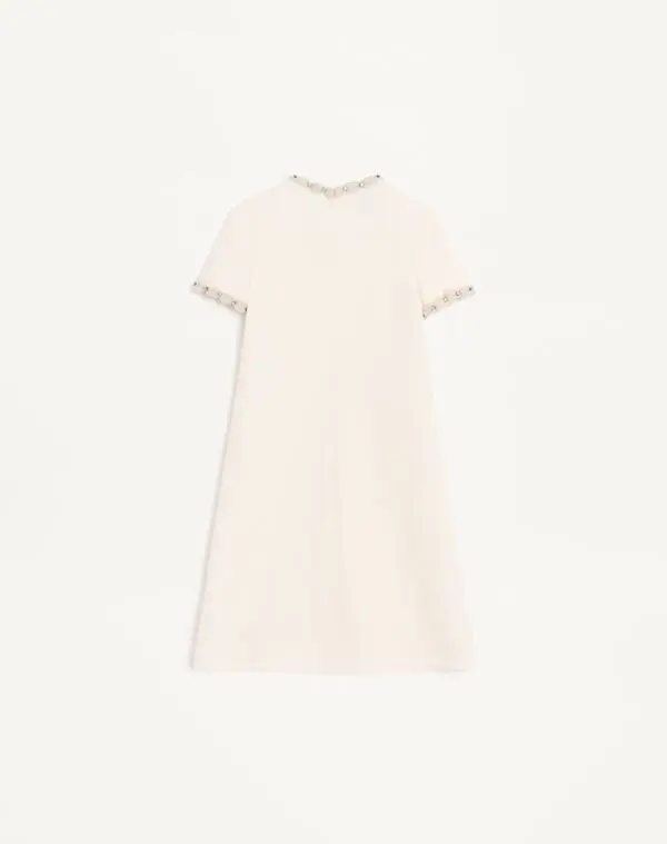 Valentino Garavani Embroidered Crepe Couture Short Dress