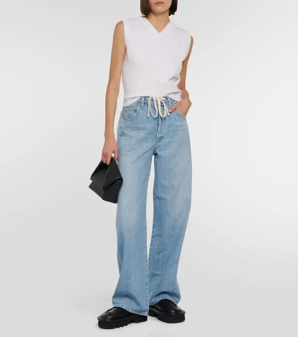 Citizens Of Humanity Low-rise Wide-leg Jeans - Blue