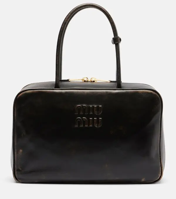 Miu Miu Beau Leather Tote Bag