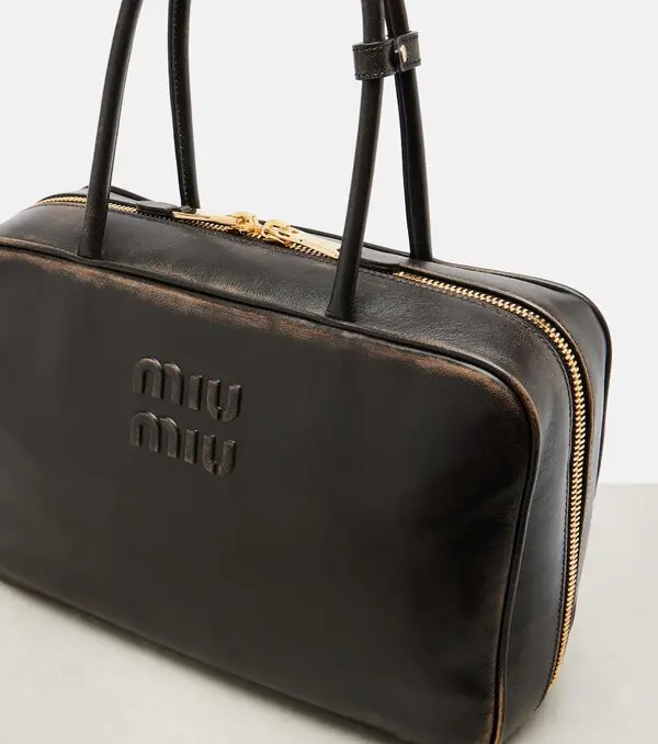 Miu Miu Beau Leather Tote Bag