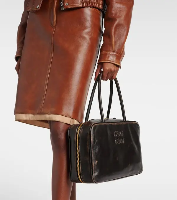 Miu Miu Beau Leather Tote Bag