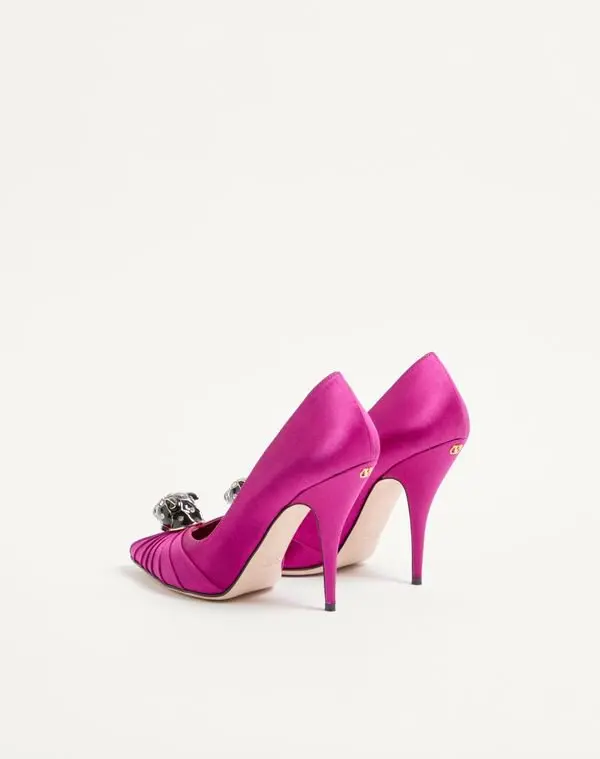 Valentino Garavani Panthea Satin Pumps - Fuchsia