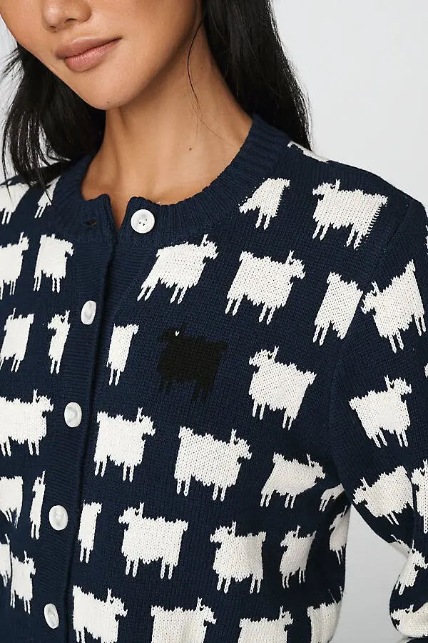 ROWING BLAZERS Cotton Cropped Cardigan Sweater