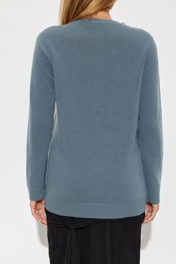 Valentino Garavani Wool Sweater With Lace Insert
