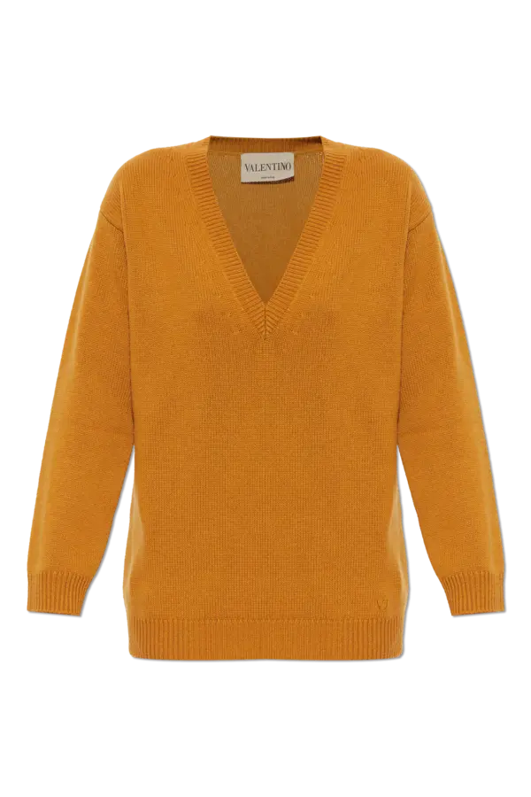 Valentino Garavani Cashmere V-neck Sweater - Brown