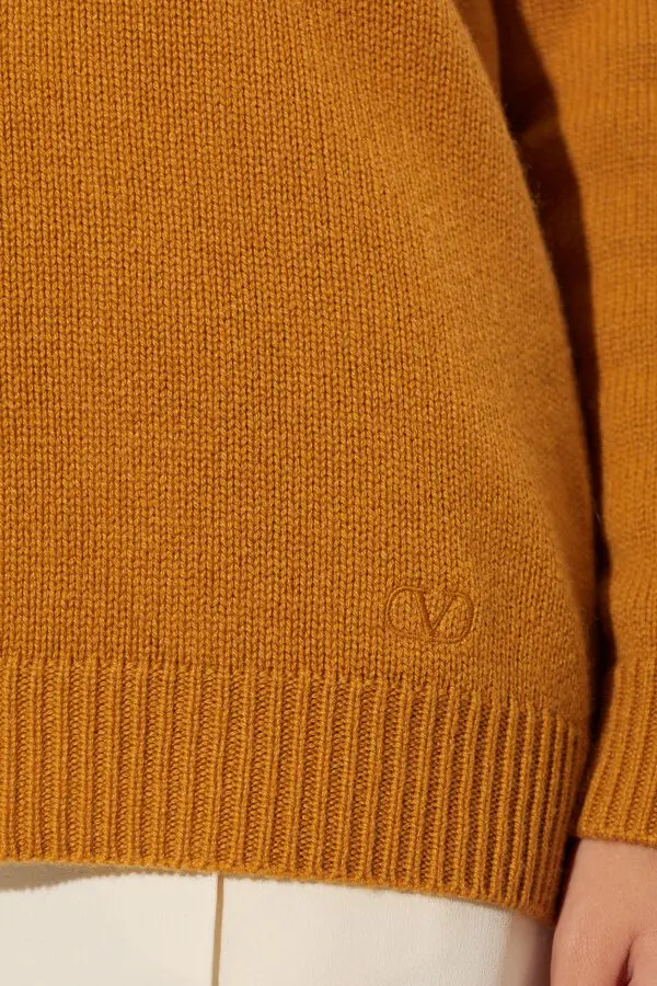 Valentino Garavani Cashmere V-neck Sweater - Brown