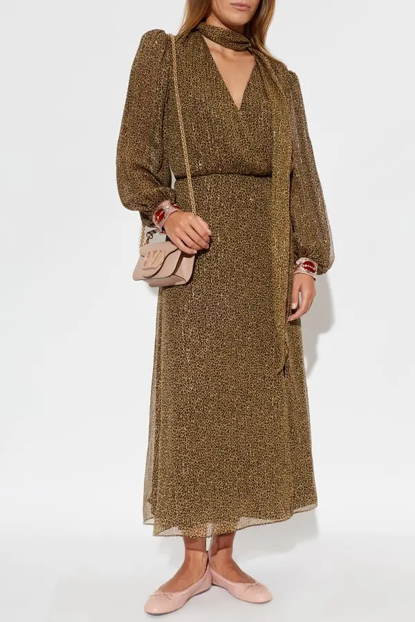 Valentino Garavani Lurex Silk Midi Dress
