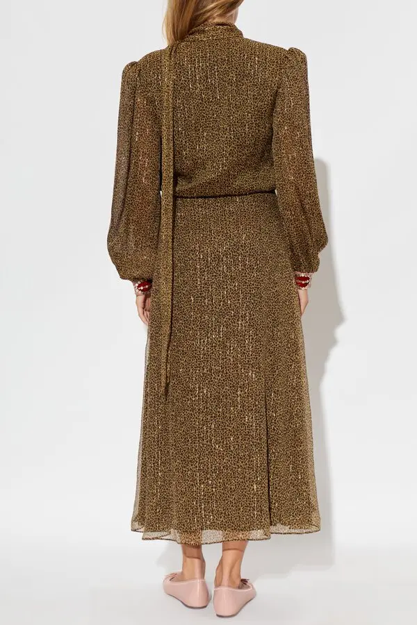 Valentino Garavani Lurex Silk Midi Dress