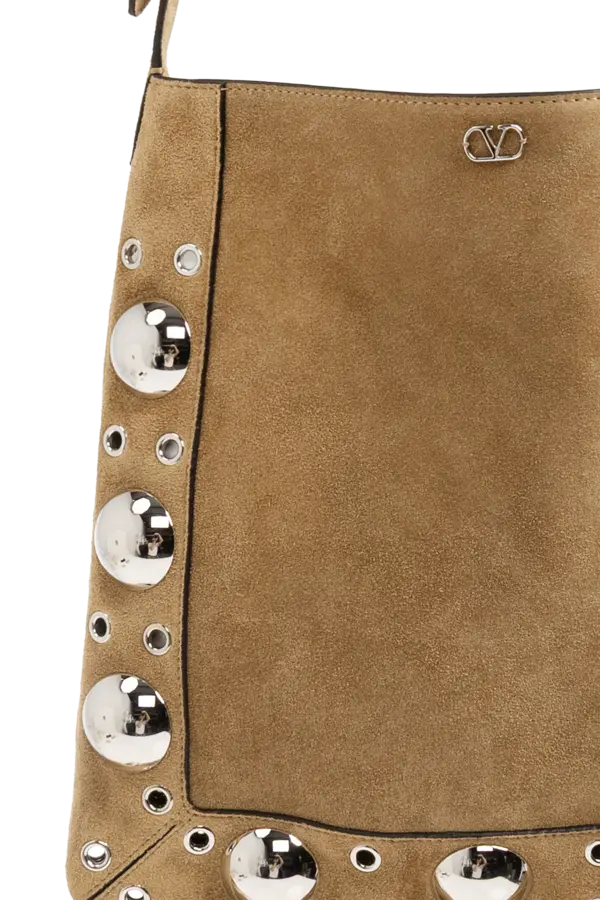 Valentino Garavani Suede Fringe Shoulder Bag