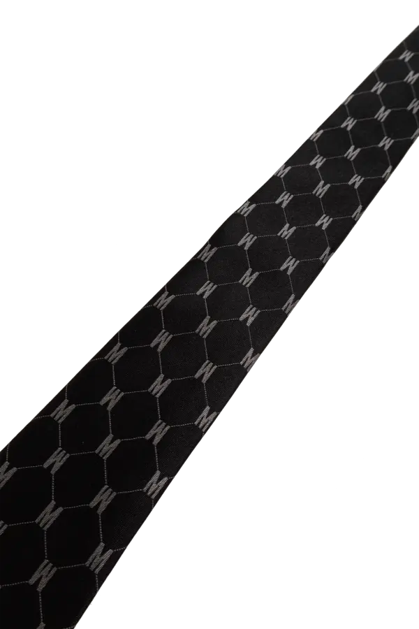 Moschino Silk Monogram Neck Ties - Black
