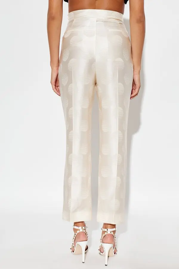 Valentino Garavani Silk Pleated Trousers
