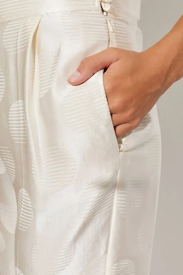 Valentino Garavani Silk Pleated Trousers