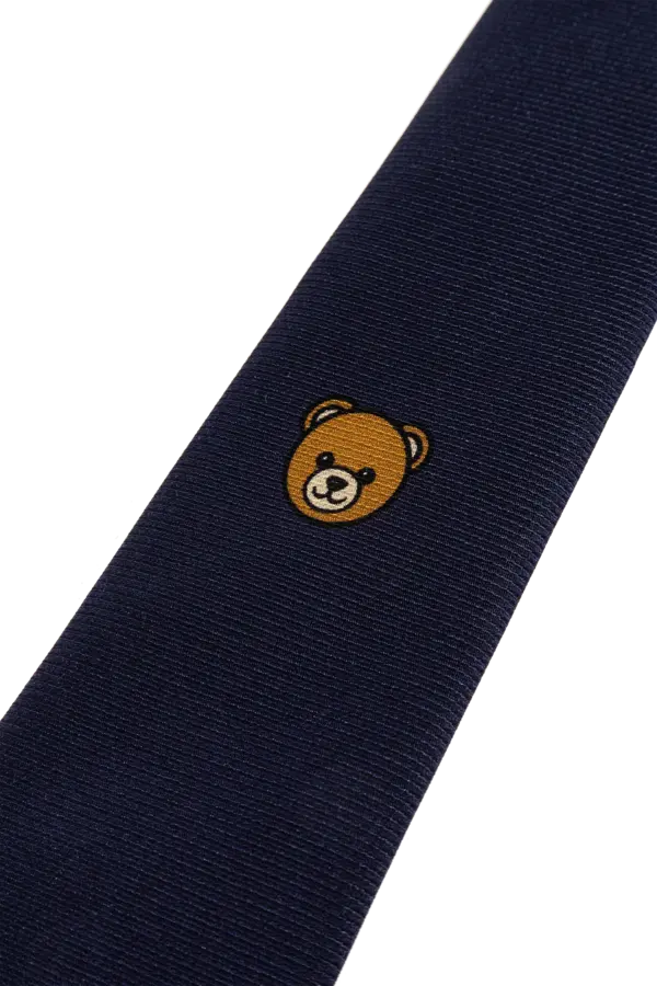 Moschino Silk Neck Ties - Navy Blue