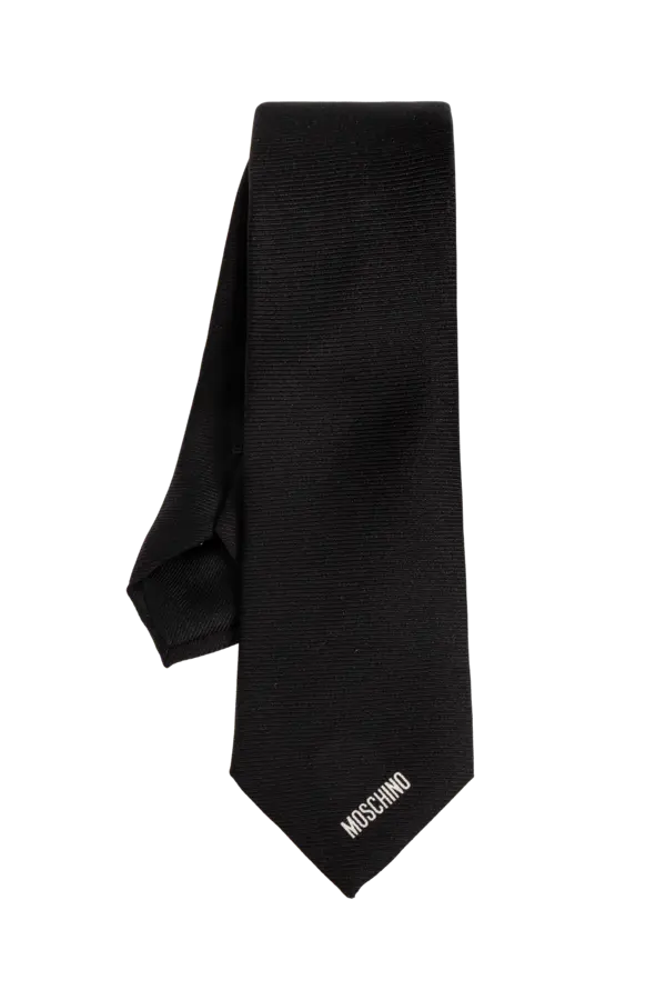Moschino Silk Neck Tie - Black