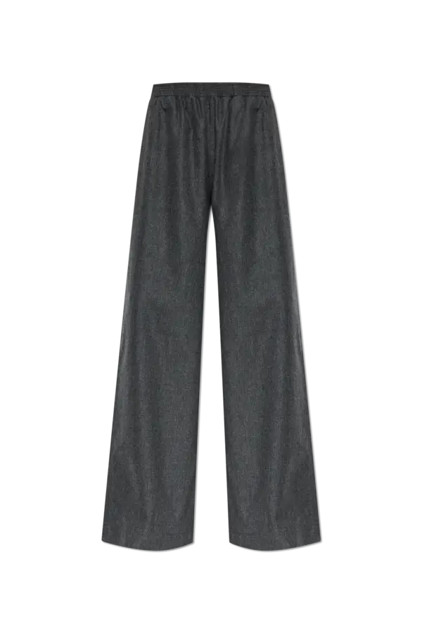 Fabiana Filippi Wool Straight-leg Trousers - Grey
