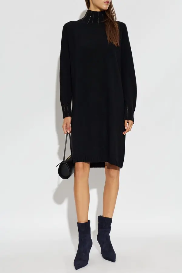 Fabiana Filippi Cashmere Blend Turtleneck Dress
