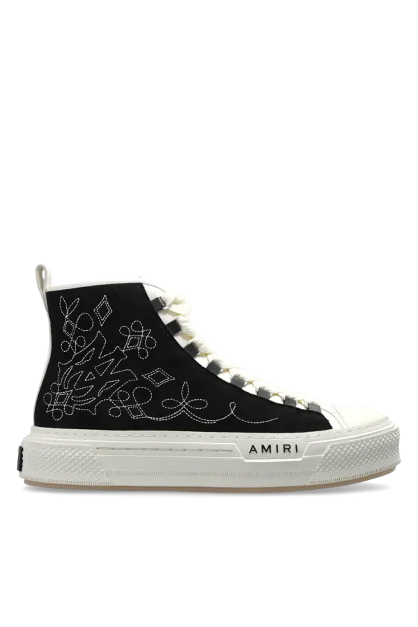 Amiri Western Ma Court Hi Sneakers - Black