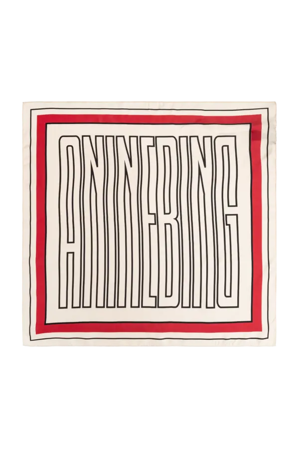 ANINE BING Silk Scarf "york - Cream