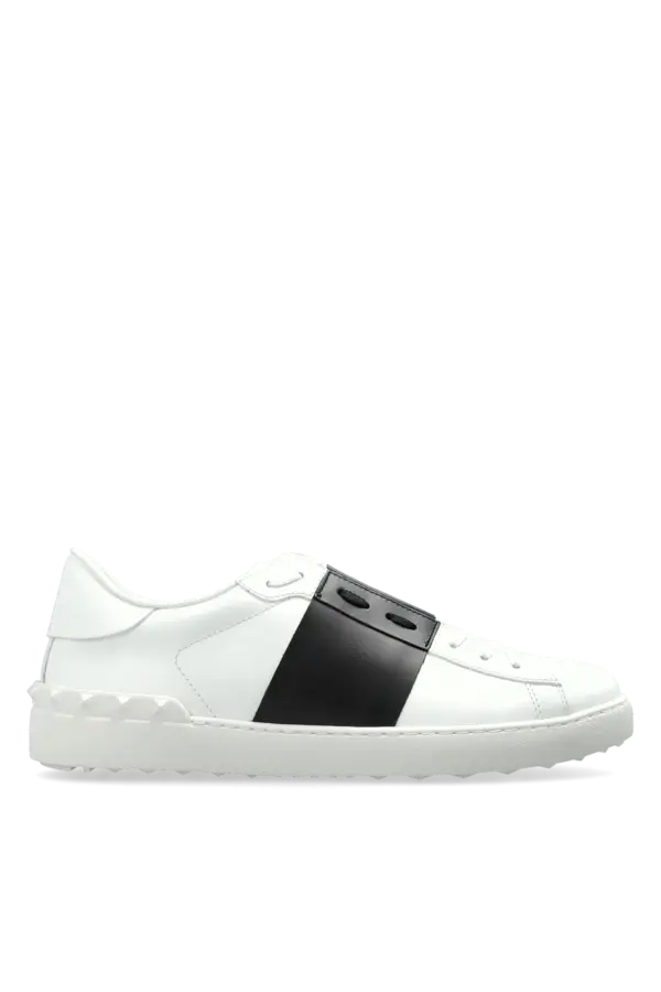 Valentino Garavani Leather Sports Shoes With Logo - White