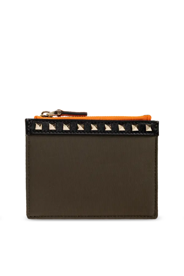 Valentino Garavani Card Holder With Studs - Green