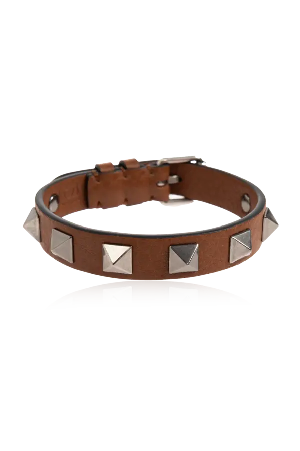 Valentino Garavani Leather Bracelet With Studs