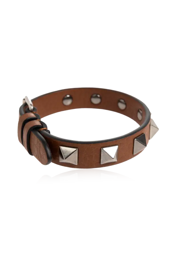 Valentino Garavani Leather Bracelet With Studs