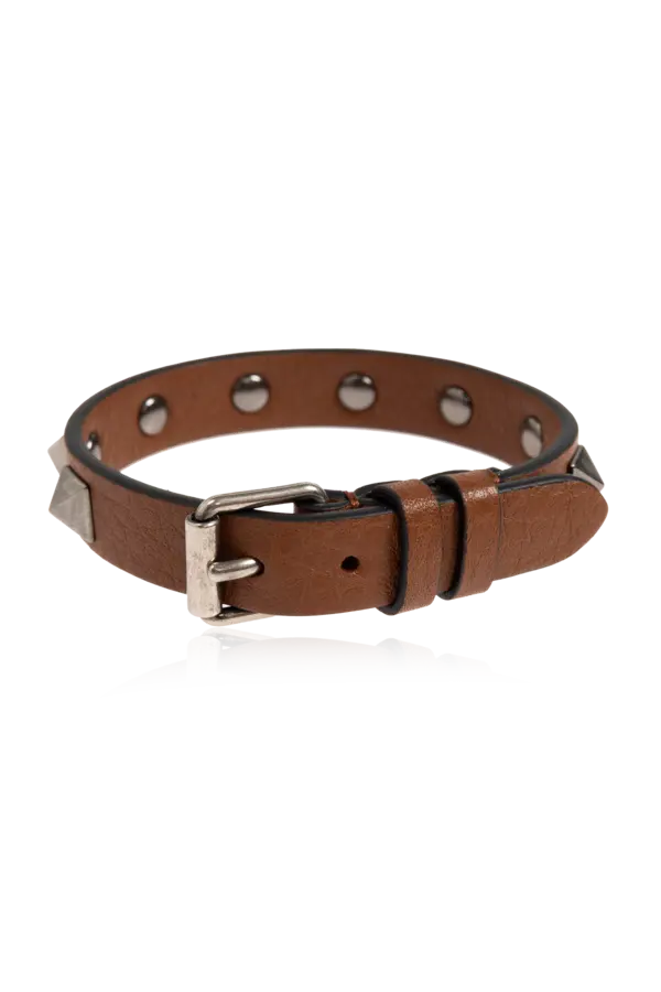 Valentino Garavani Leather Bracelet With Studs