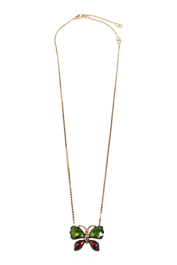 Valentino Garavani Necklace With A Butterfly Motif Pendant