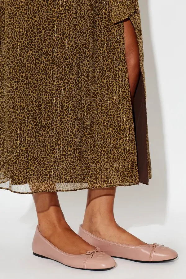 Valentino Garavani Leather Ballet Flats With Logo