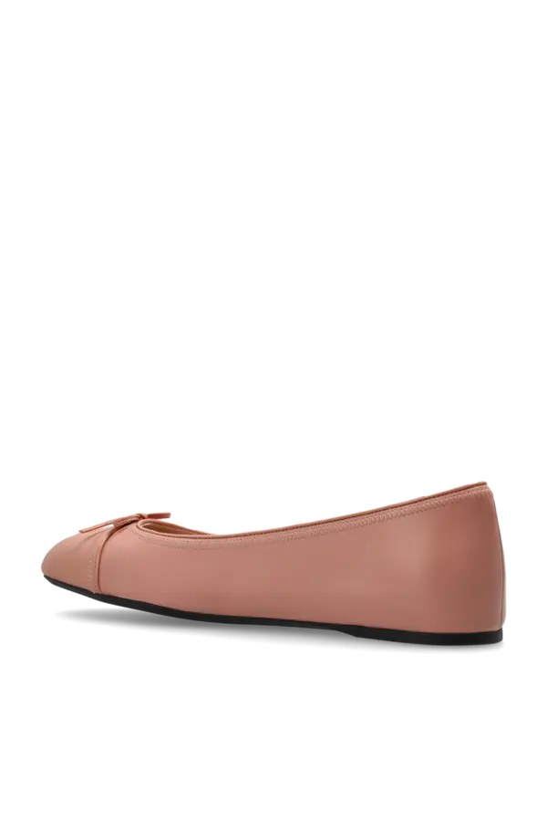 Valentino Garavani Leather Ballet Flats With Logo