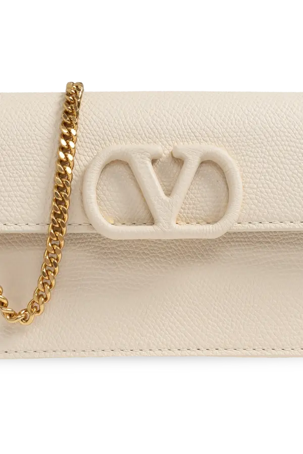 Valentino Garavani Leather Wallet With Chain